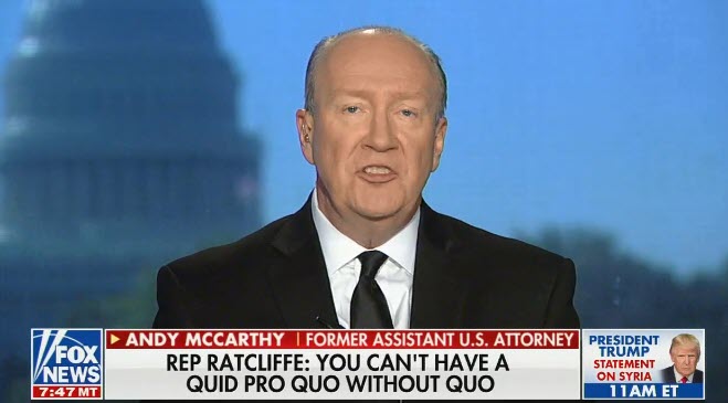 Fox contributor Andy McCarthy: This isn't the "bribery" you're looking ...