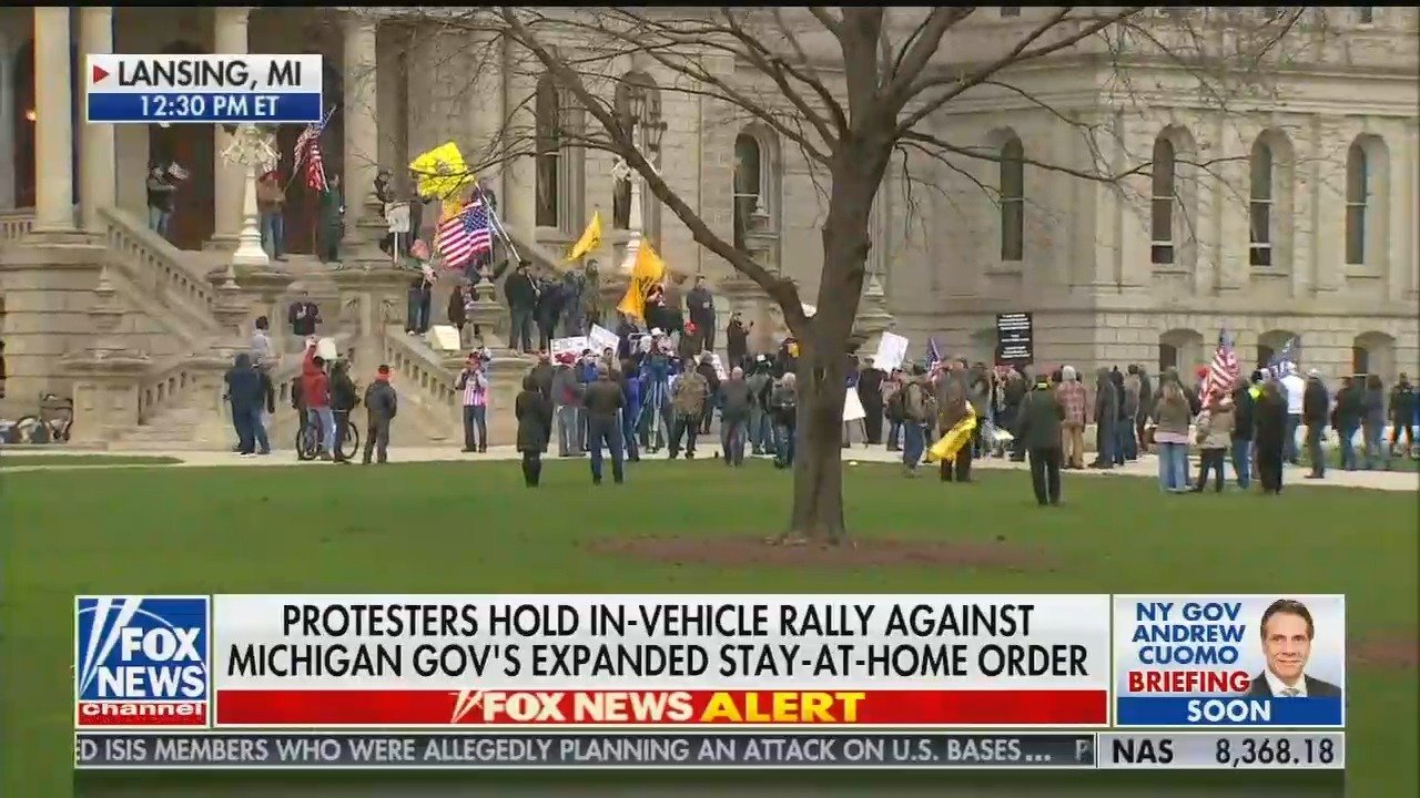 Fox News is promoting protests against social distancing measures: "God ...