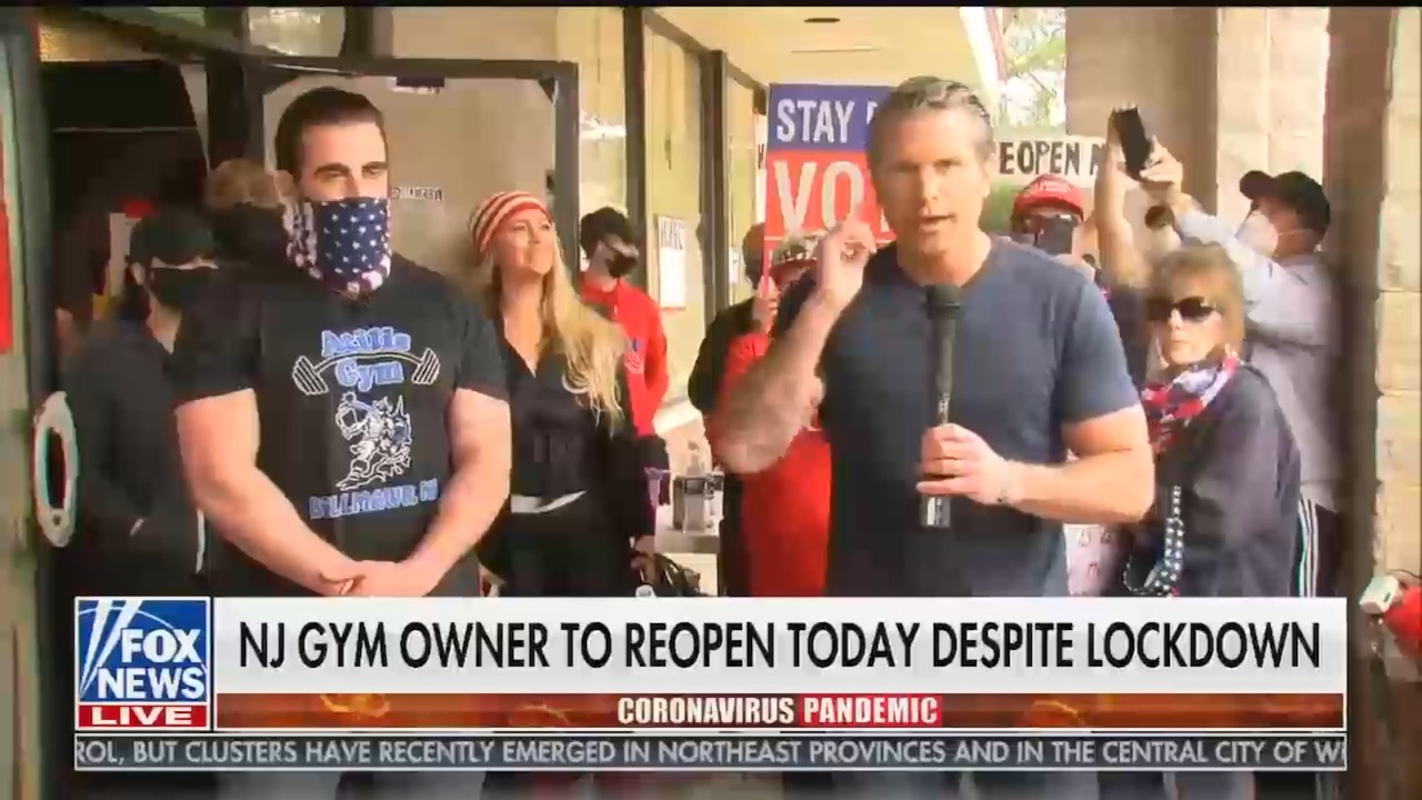 Fox News give celebratory coverage to New Jersey gym’s reopening ...