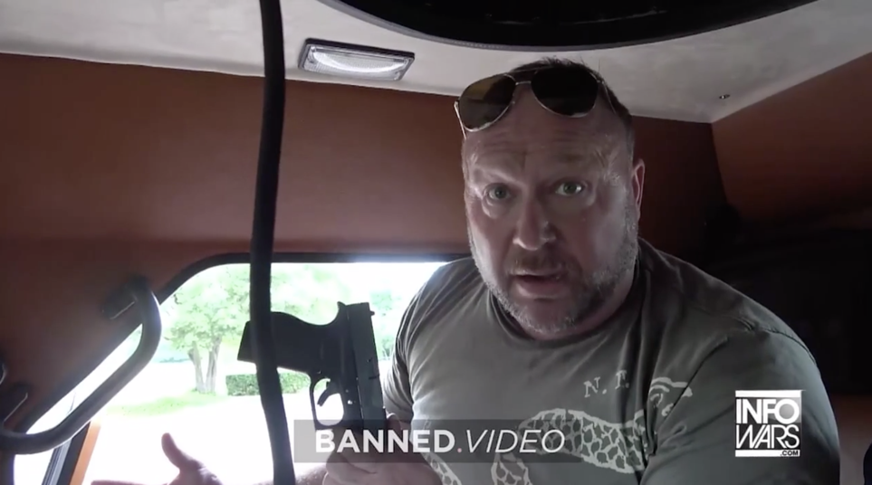Alex Jones urges Infowars supporters to carry guns to counter police ...
