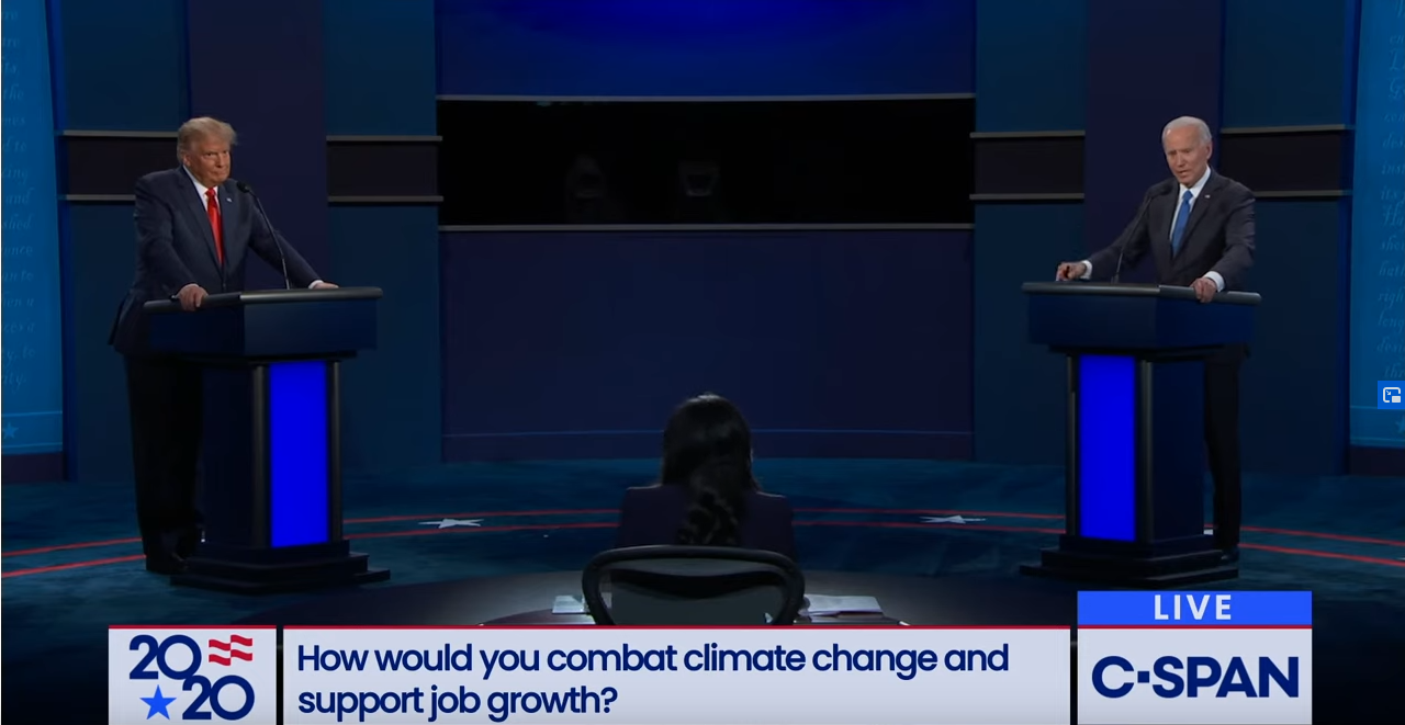 Climate change, fittingly, closed the final presidential debate of 2020 ...