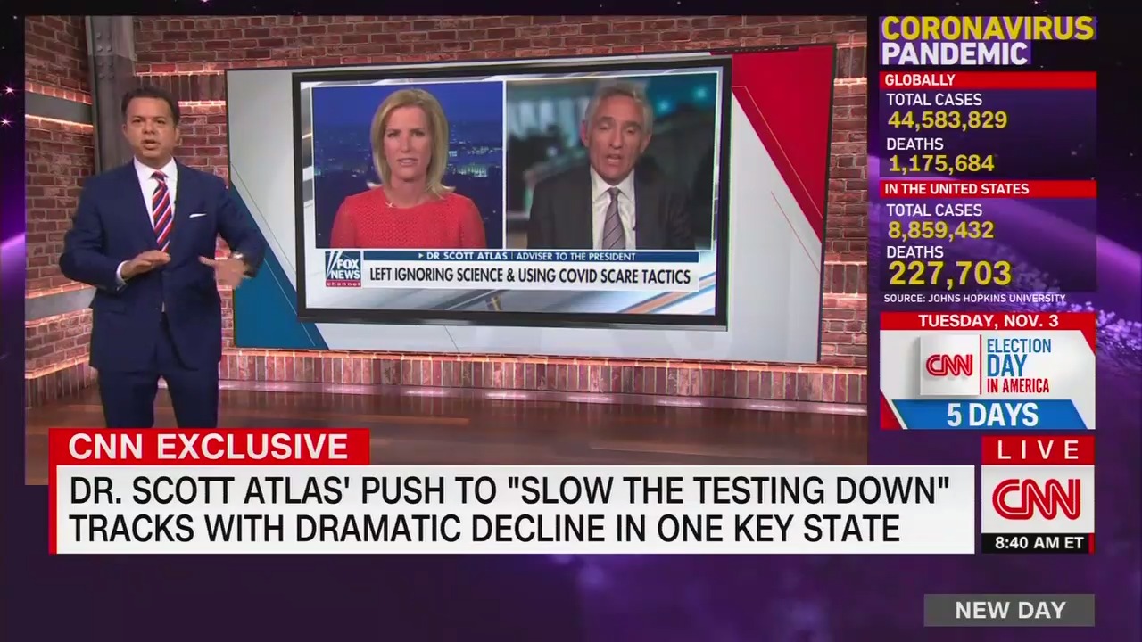 CNN covers how Scott Atlas, Trump's Fox News doctor, drove down Florida ...