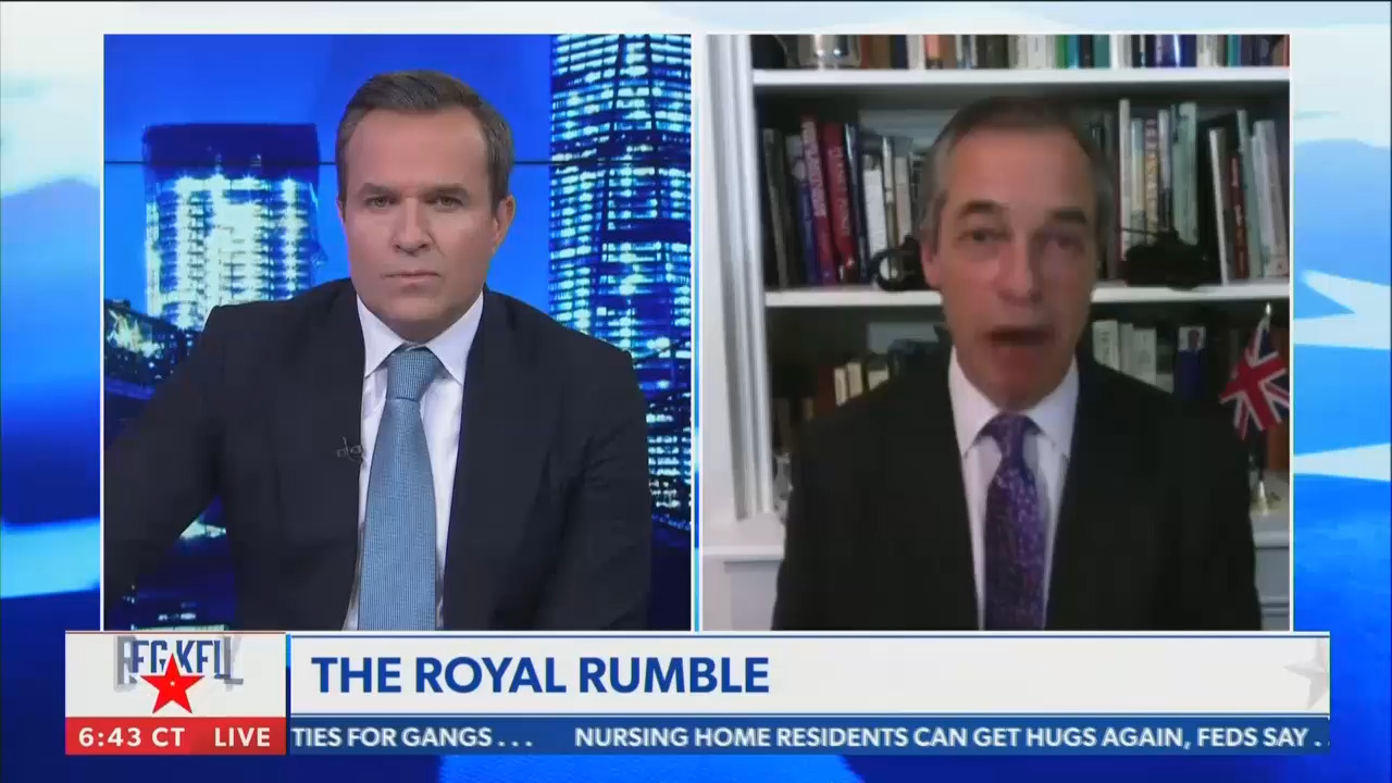 On Newsmax, Nigel Farage claims the British Royal family has done more ...
