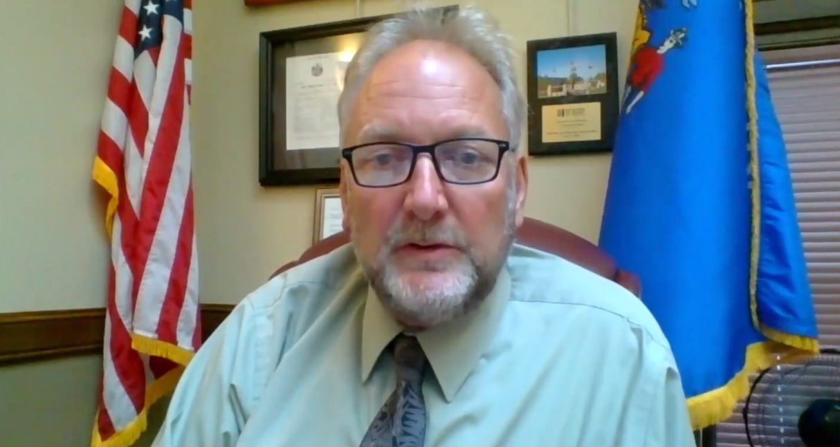 Wisconsin state Rep. Timothy Ramthun promotes his call for a supposed ...