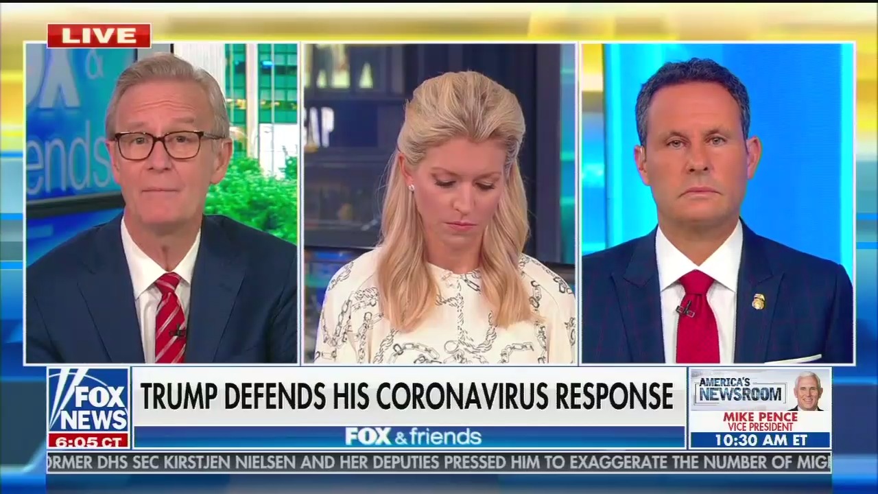 Fox & Friends likens Trump downplaying the risk of COVID-19 to FDR's ...