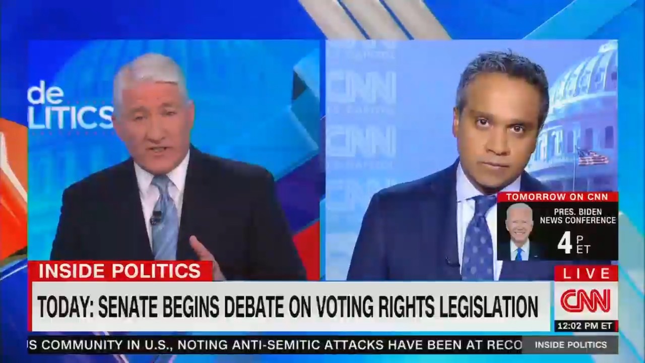 CNN covers voting rights as Democratic infighting, instead of focusing ...
