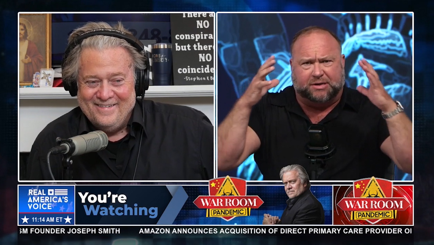 Steve Bannon and Alex Jones heap praise on each other | Media Matters ...