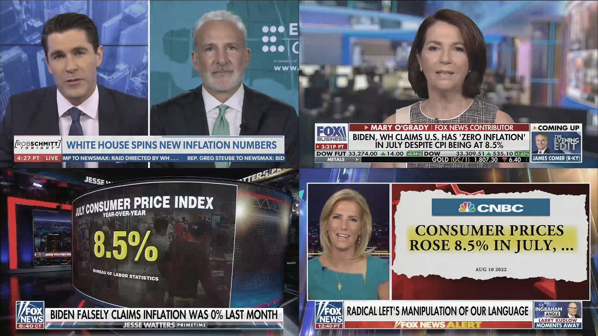 Inflation was at 0.0% in July and some media figures cannot handle that ...