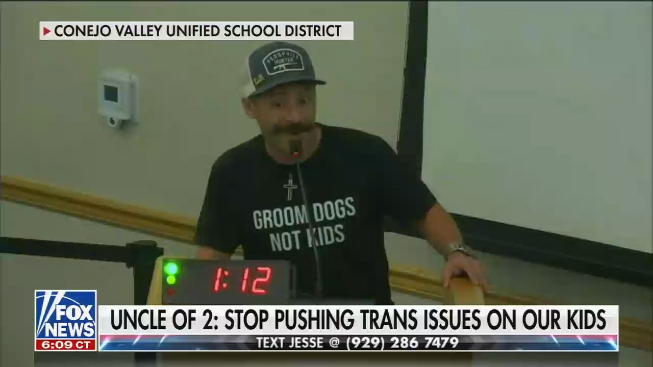 On Fox News, a “concerned uncle” says “groom dogs, not kids” on behalf ...