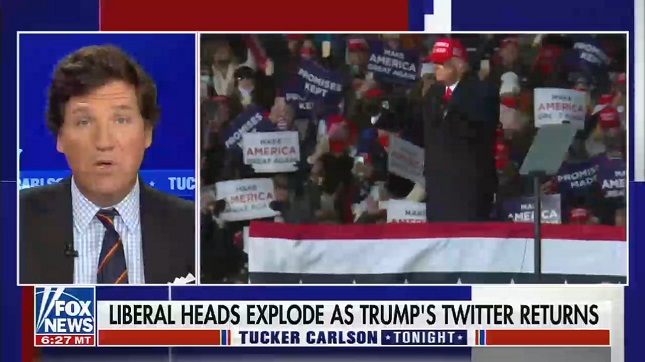 Tucker Carlson celebrates Elon Musk’s decision to reinstate Donald ...