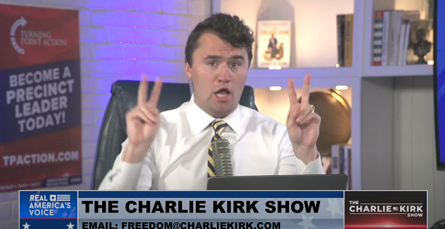 Charlie Kirk uses air quotes to describe Sec. Pete Buttigieg’s marriage ...