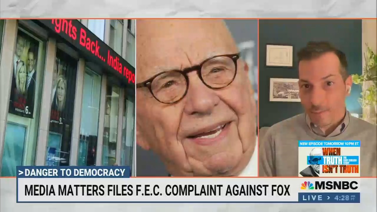 On MSNBC, Angelo Carusone discusses Media Matters FEC filing against ...