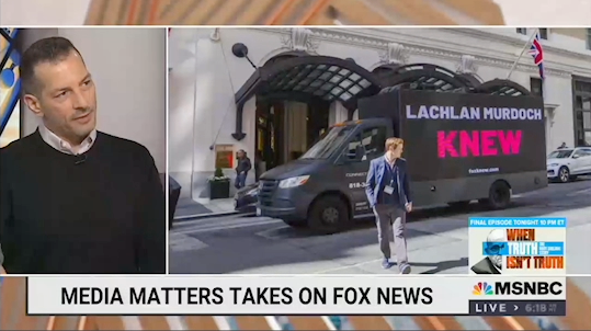 On MSNBC, Angelo Carusone talks about Media Matters' billboard campaign ...