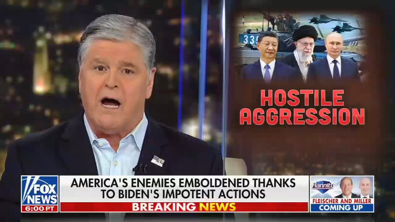 Sean Hannity demands Joe Biden treat Russia's downing of US drone as "an act of war" | Media ...