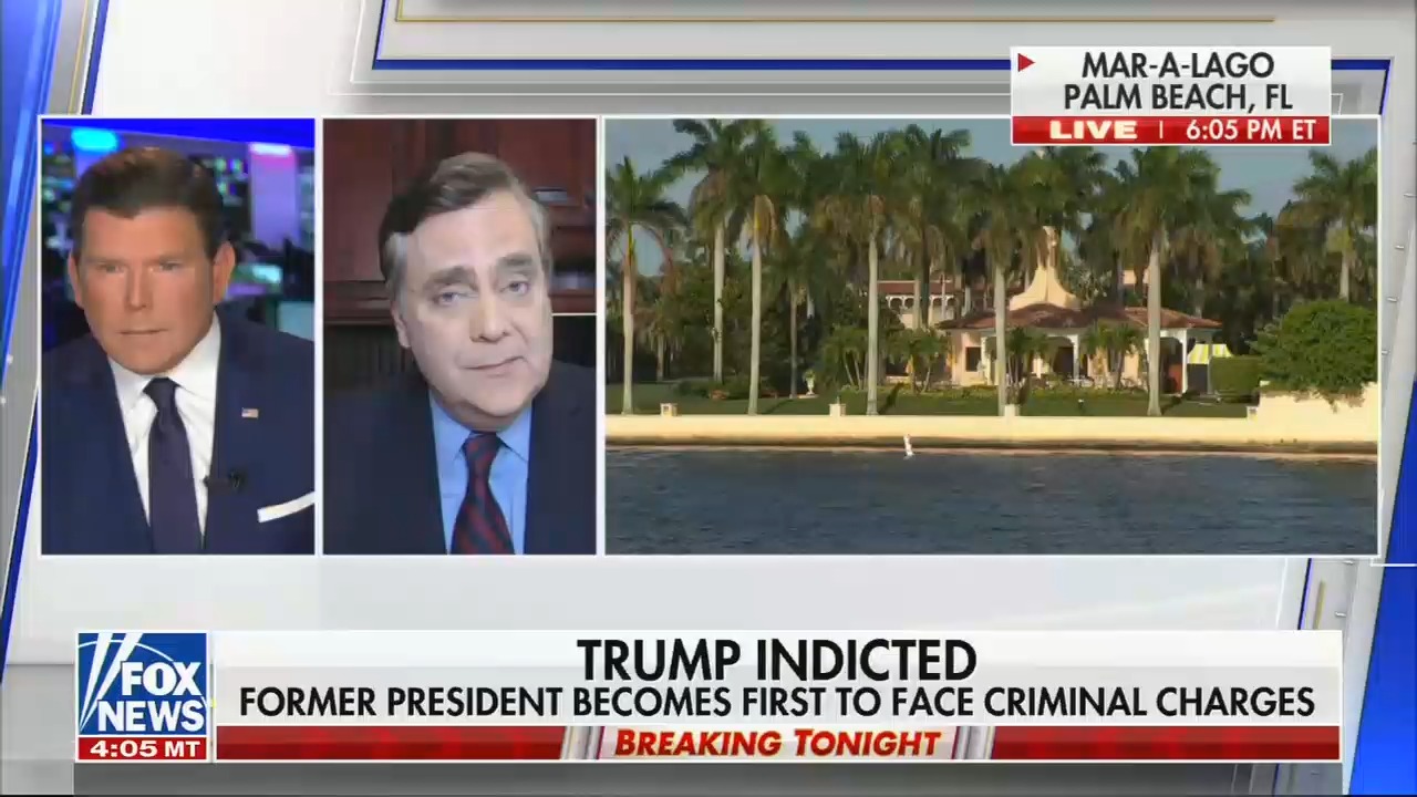 Fox News’ Jonathan Turley calls indictment of Donald Trump a “raw political prosecution” | Media ...