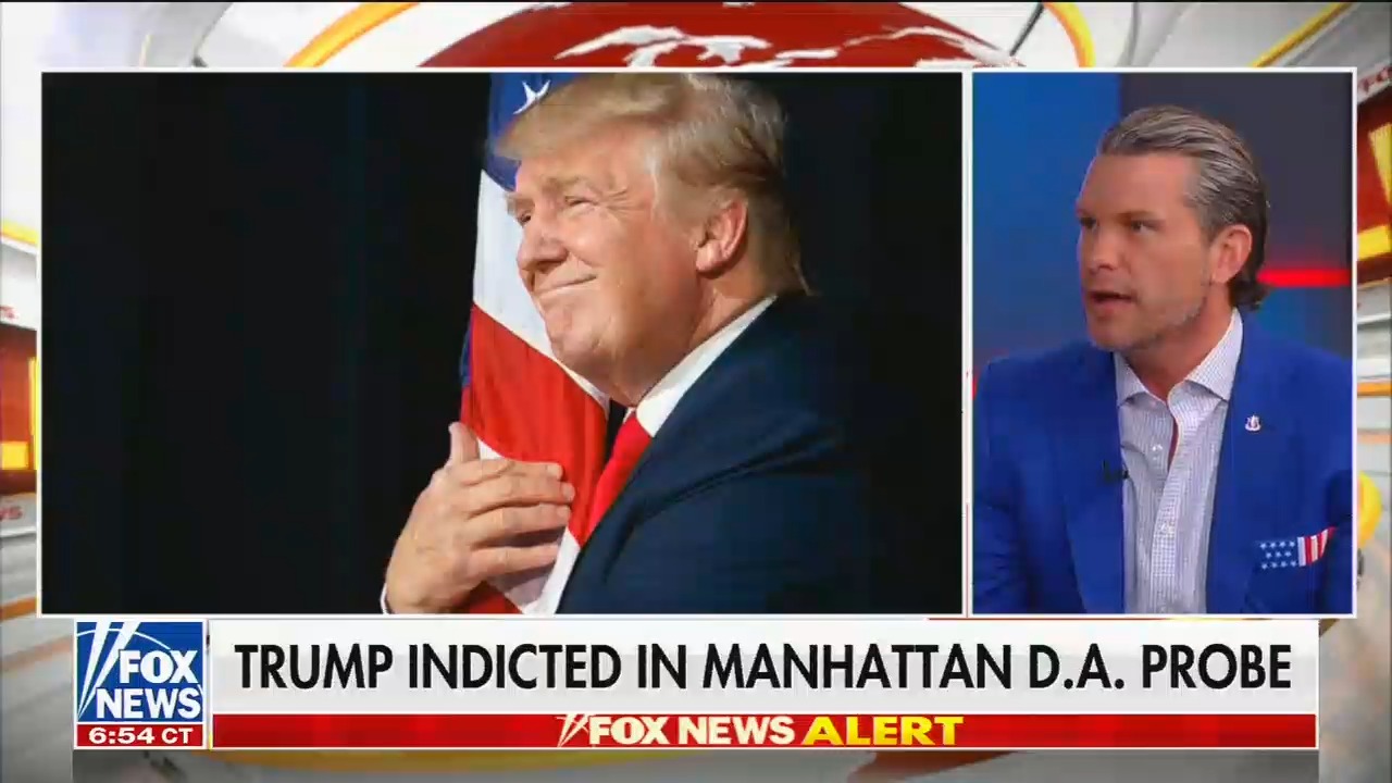 Fox host Pete Hegseth: Trump mugshot will be a "symbol of resistance ...