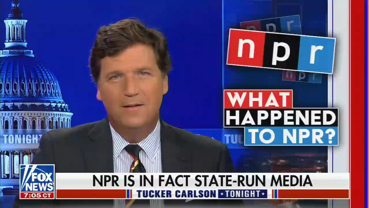 Tucker Carlson defines state-affiliated media as outlets with ...