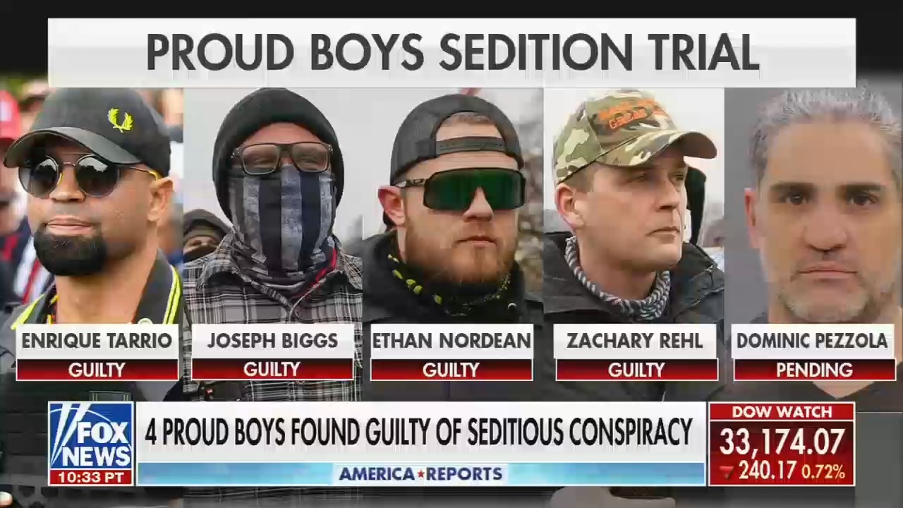 Four Proud Boys were found guilty of seditious conspiracy, Fox News barely covered it | Media ...