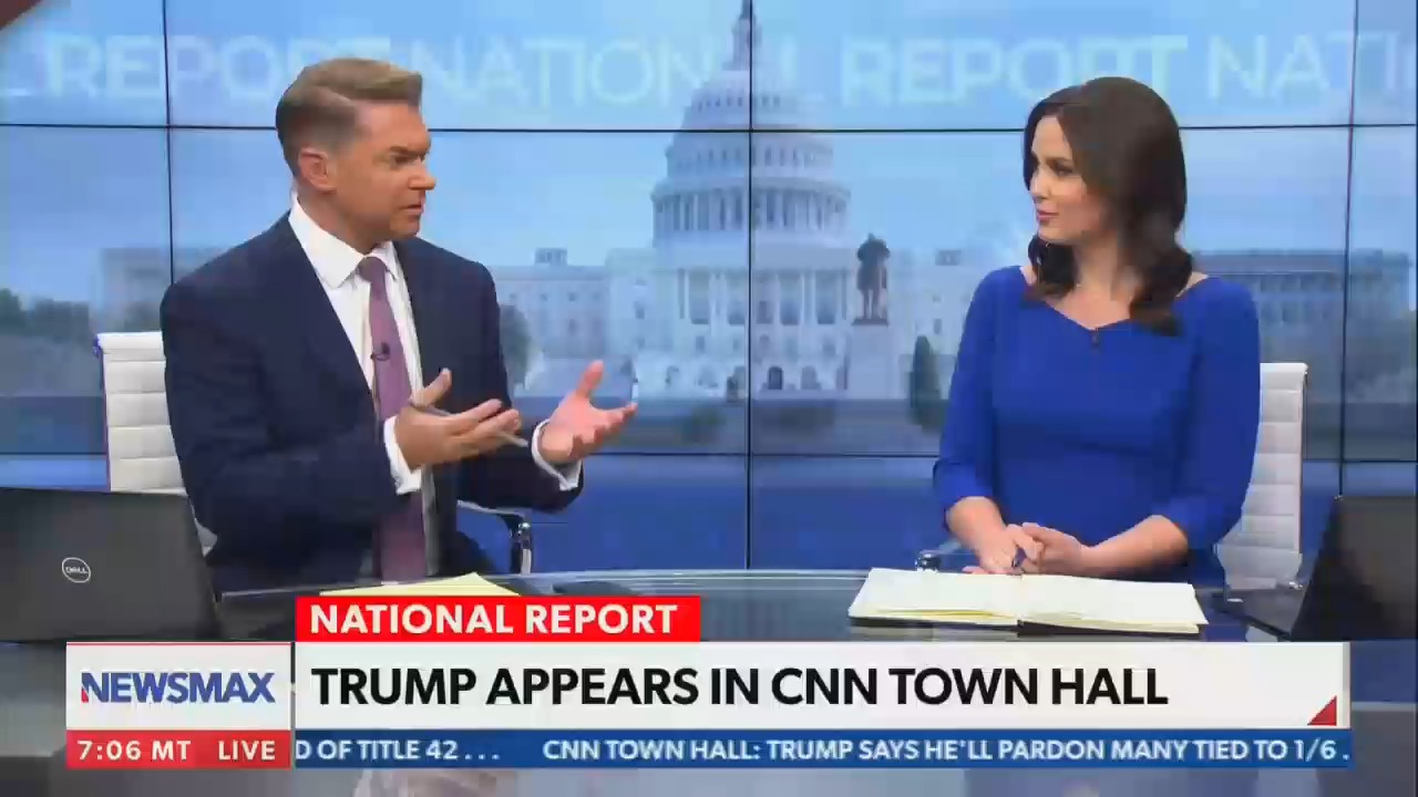 Newsmax host says Donald Trump "bulldozed right over" CNN's Kailtan ...