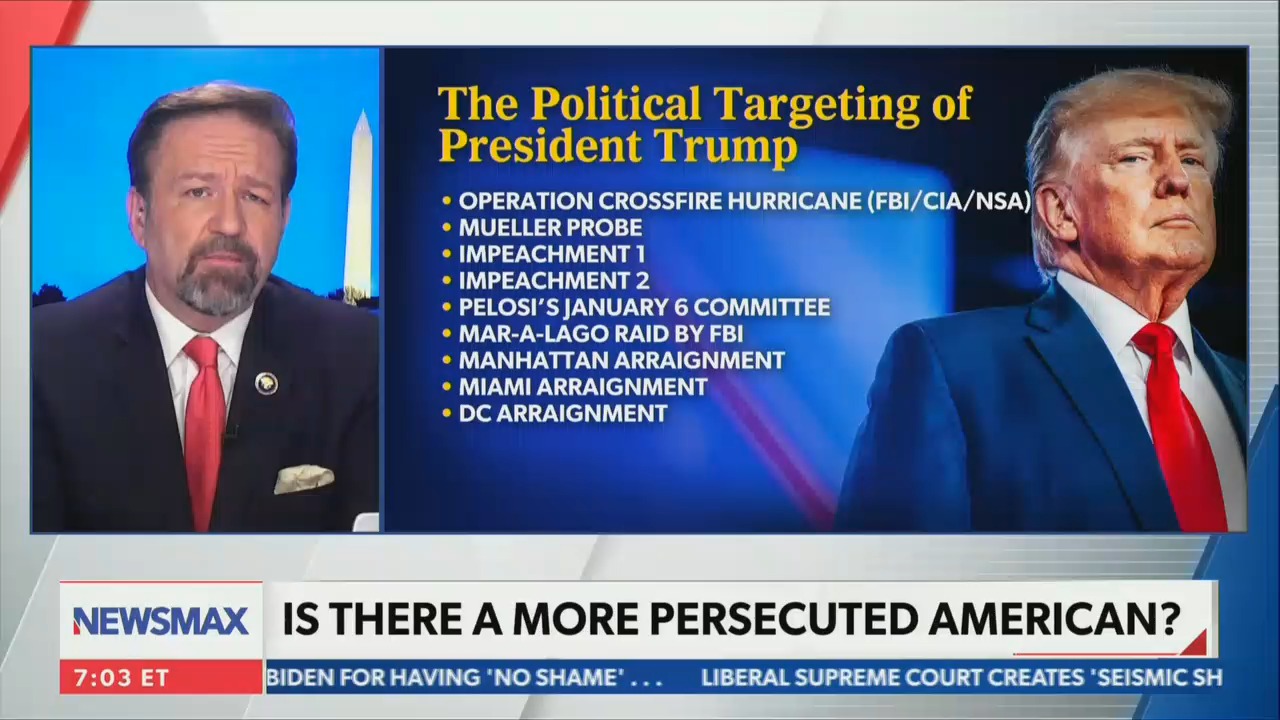 Newsmax's Sebastian Gorka says Donald Trump is "the most persecuted ...