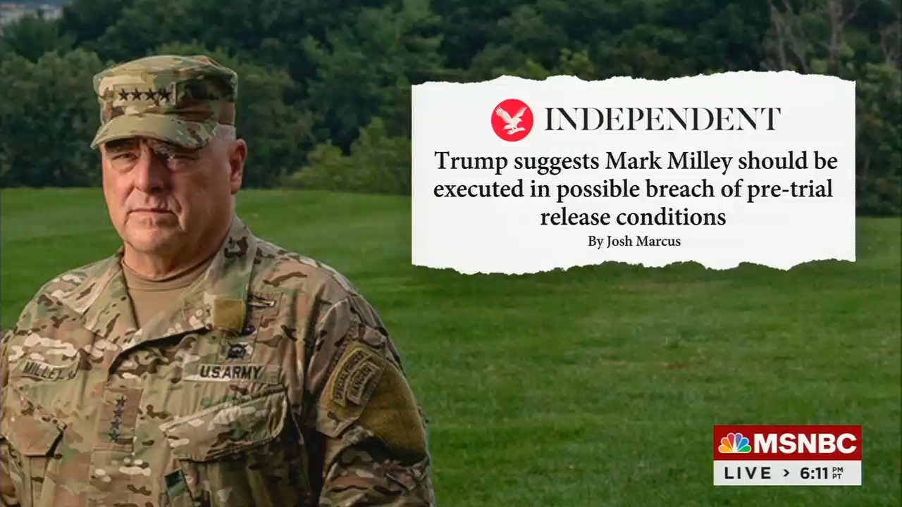 Donald Trump suggested Gen. Mark Milley deserves to be executed. TV news barely covered it ...