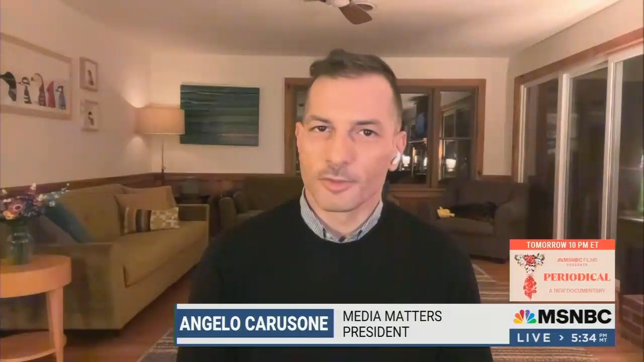 Angelo Carusone on MSNBC describes how Elon Musk's own conduct is to ...