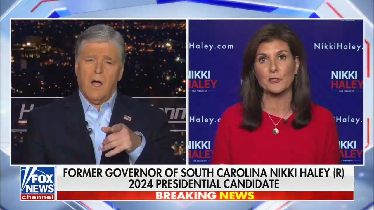 Sean Hannity cuts to commercial as Nikki Haley brings up Trump's gaffe confusing her with Nancy ...