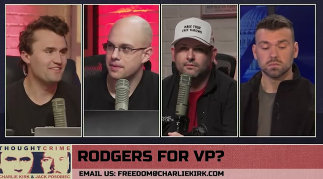 Charlie Kirk: "Aaron Rodgers would be brilliant" as a vice presidential ...