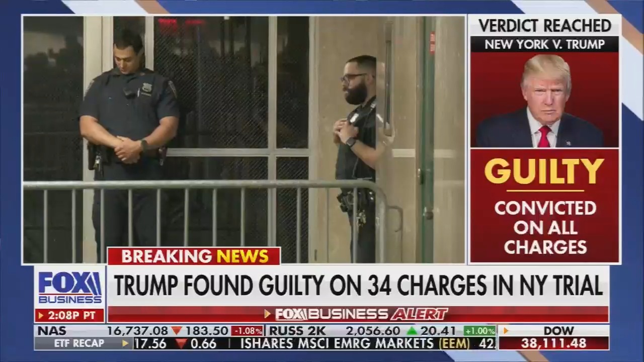 After 34 guilty verdicts, Fox Business guest claims that Trump was not ...