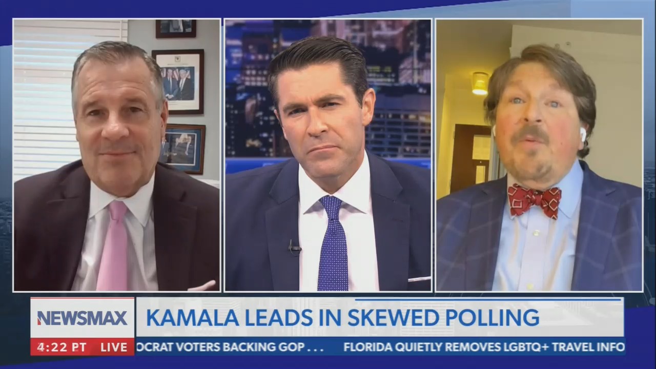 Newsmax host says polls showing Kamala Harris in the lead are "almost ...