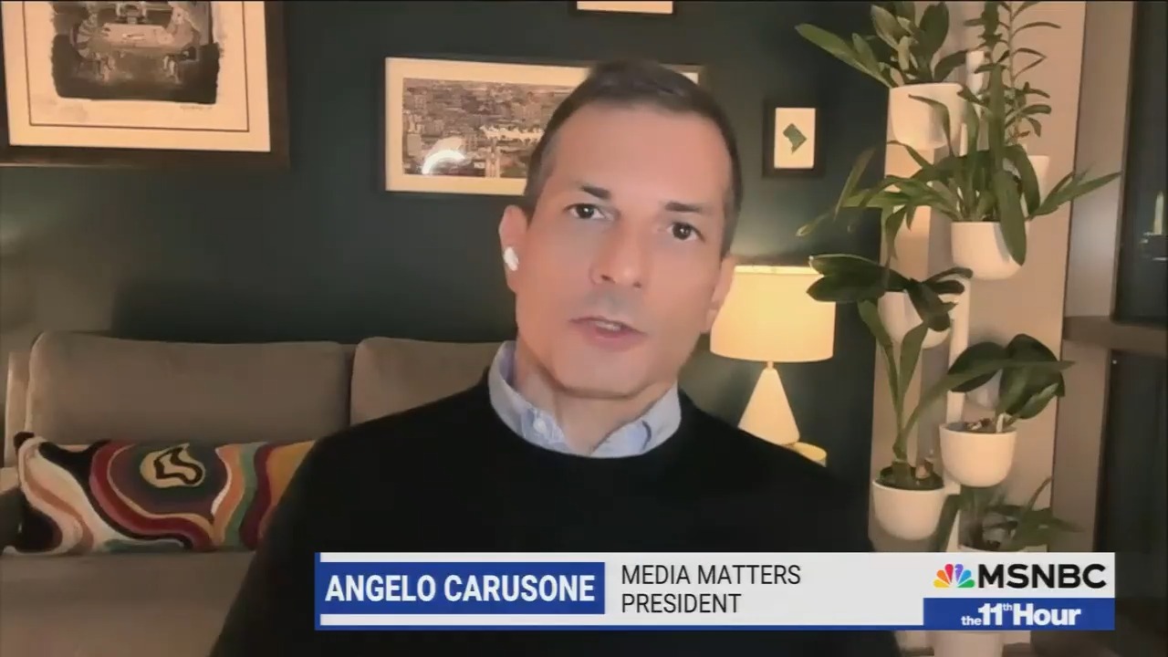 On MSNBC's The 11th Hour, Angelo Carusone discusses Epstein controversy ...