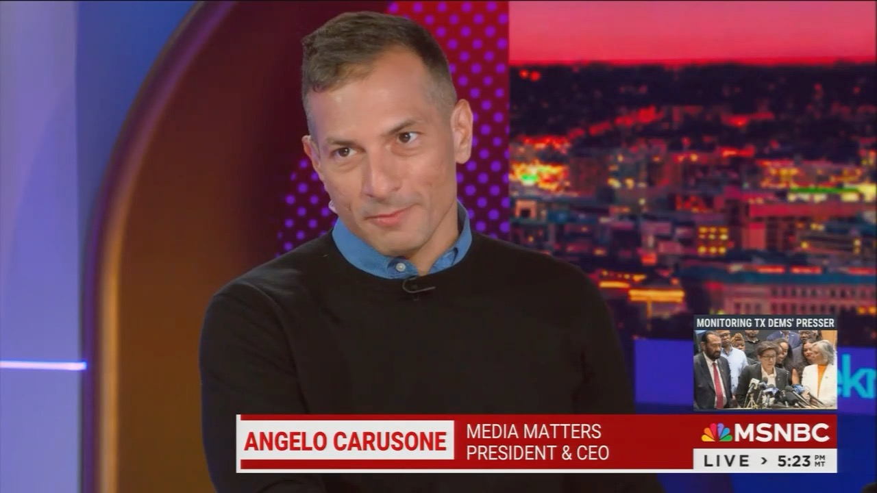 On MSNBC, Angelo Carusone discusses how right-wing media have for years ...