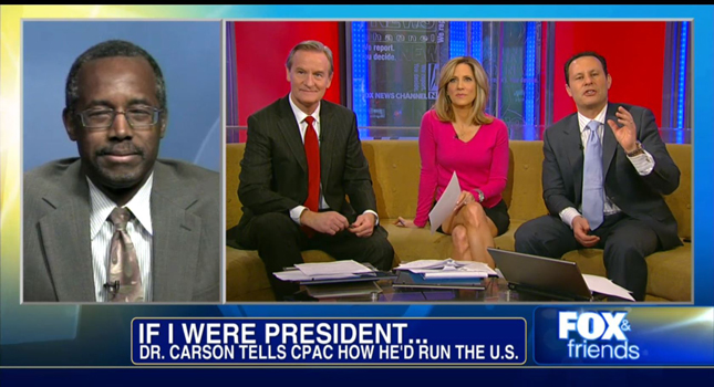 Fox & Friends Attempts To Recruit Ben Carson As The Next Fox Candidate ...