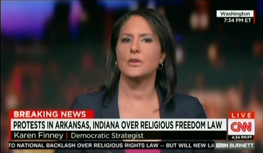 On CNN, Media Matters' Karen Finney Explains That Indiana RFRA "Does ...