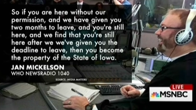 MSNBC's Chris Hayes Highlights Iowa Radio Host Jan Mickelson's Plan To ...