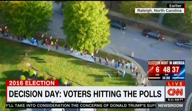 CNN Panel Notes Long Lines On Election Day A Result Of GOP-Led Voter ...