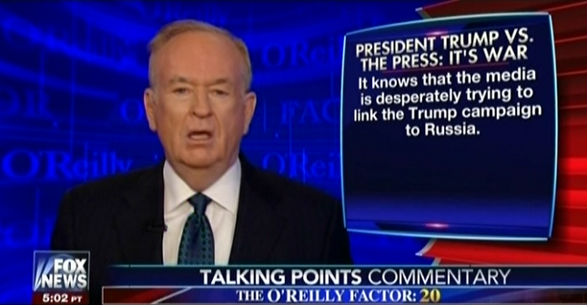 Bill O'Reilly: The Media Is Trying To Link Trump To Russia So The ...