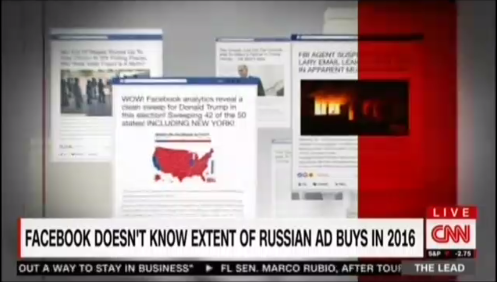 CNN report: Russians pushed so much fake news on Facebook, "it all just ...