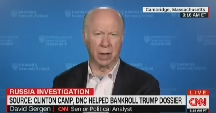 CNN's David Gergen criticizes opposition research for being funded by ...