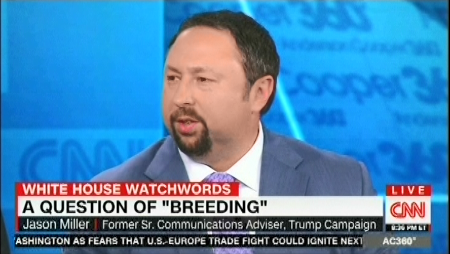 CNN's Jason Miller claims Trump's racist "breeding concept" tweet ...