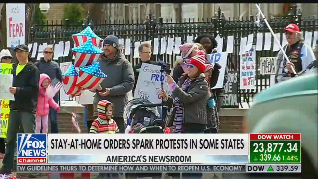 Trump tweets praise of right-wing protests against social distancing ...