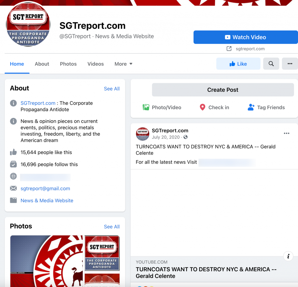 SGT Report Facebook | Media Matters for America