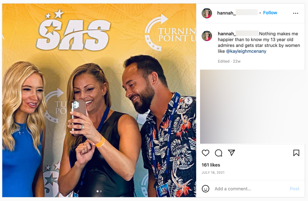 Hannah Petersen_instagram post_20210718 | Media Matters for America