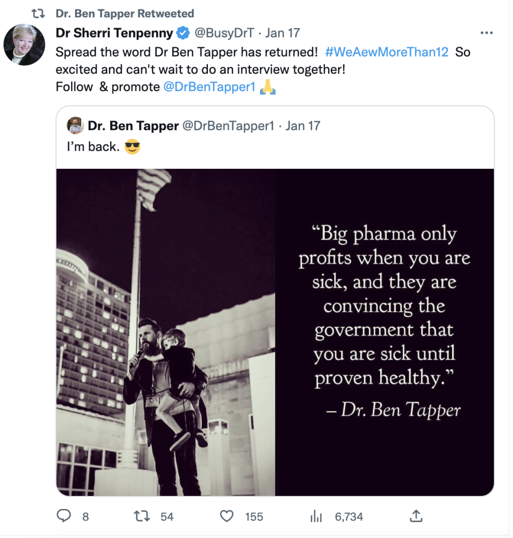 Disinfo Dozen celebrating Tapper return | Media Matters for America