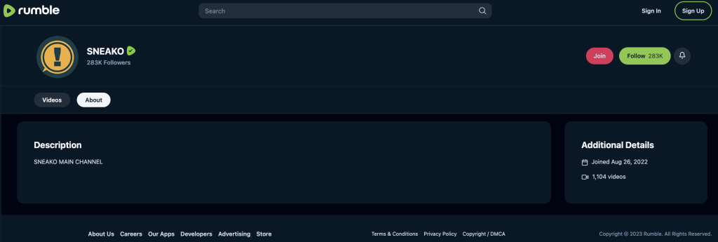 Sneako rumble about page 20230822 | Media Matters for America