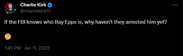 CHarlie Kirk Epps tweet 2 | Media Matters for America